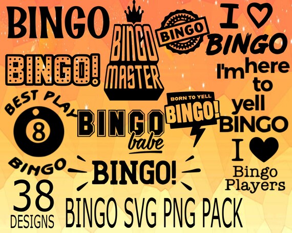 Bingo SVG PNG Design Bundle Stickers Design Pack Cricuit - Etsy