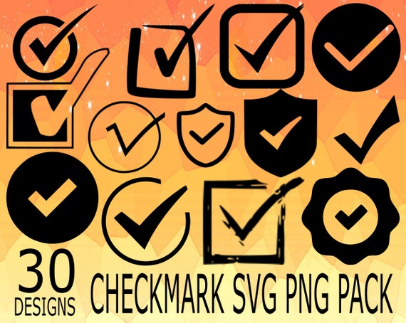 Checkmark SVG PNG Design Bundle Computer Check Positive | Etsy
