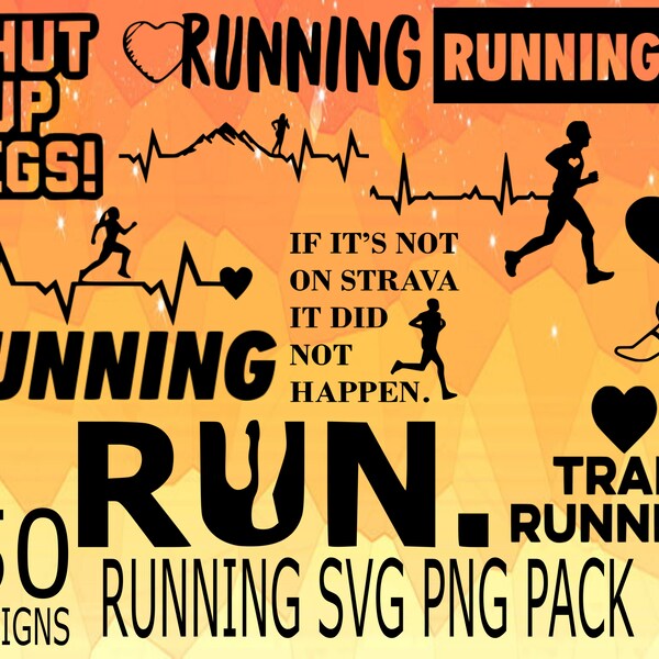 Running Svg - Etsy