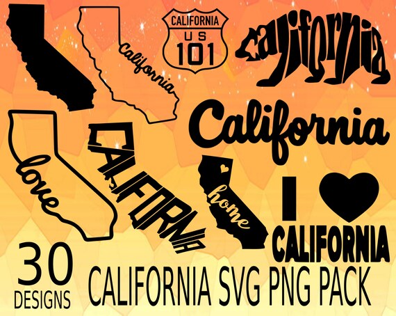 California SVG PNG Design Bundle Cricuit Design Pack - Etsy