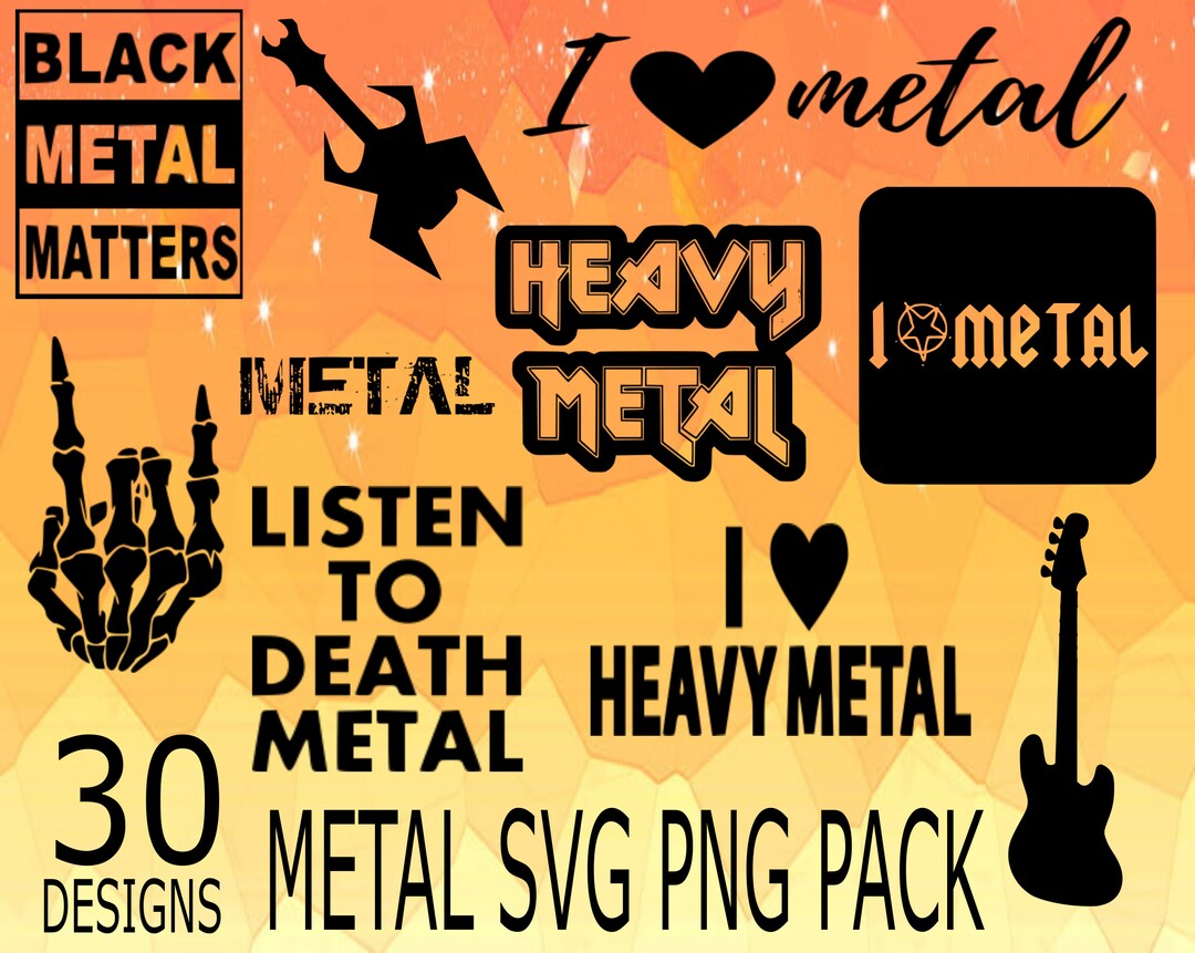 Metal SVG PNG Design Bundle Cricuit Design Pack Heavy Metal Svg Png ...