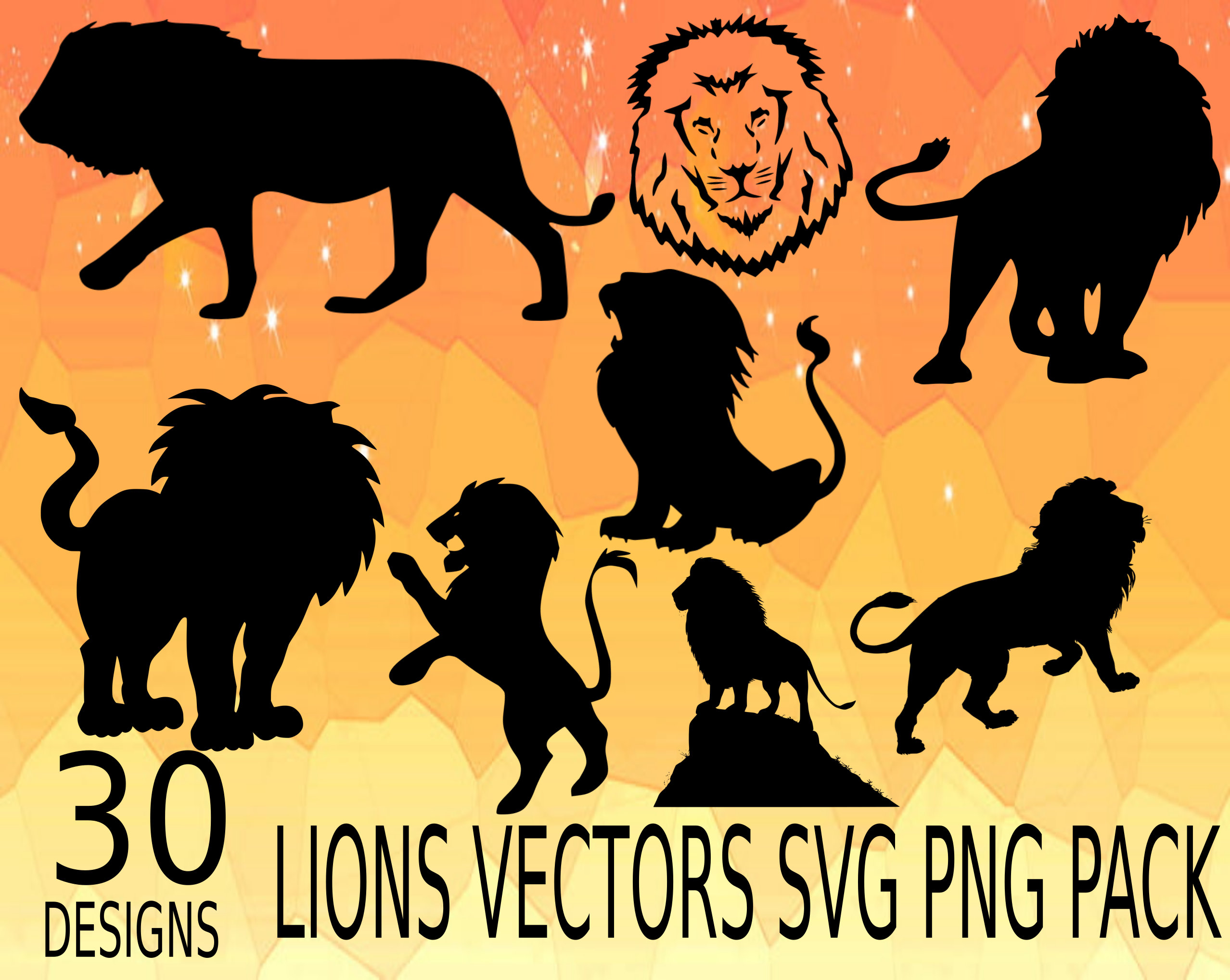 Lion SVG PNG Desing Bundles Svg Lions Icons Lion Tribute - Etsy