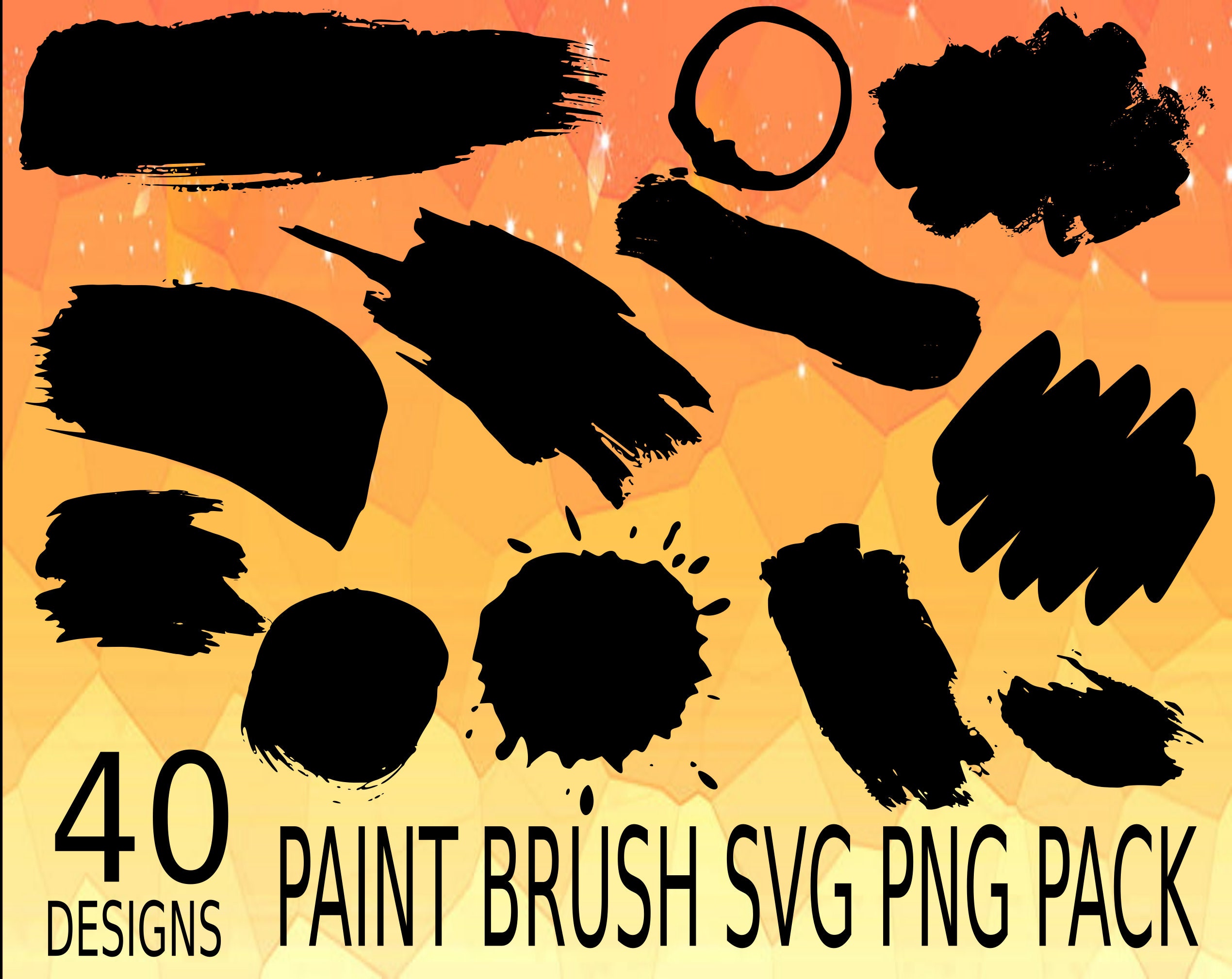 Paint Splatter SVG PNG Design Bundle Cricuit Design Pack Painting Svg ...