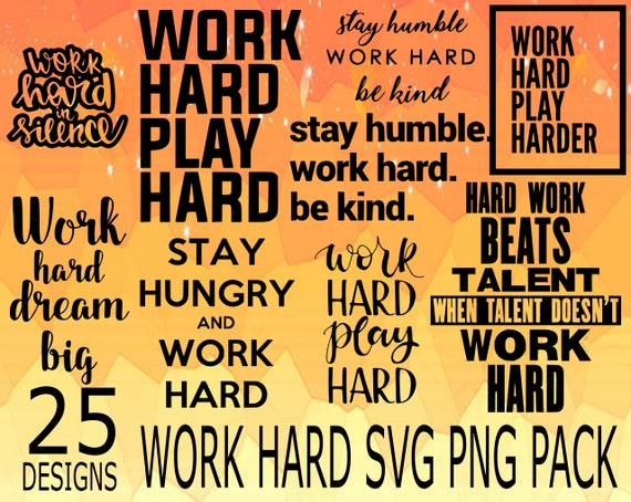 Hard Work SVG PNG Design Hard Work Sayings Hard Work Beats - Etsy