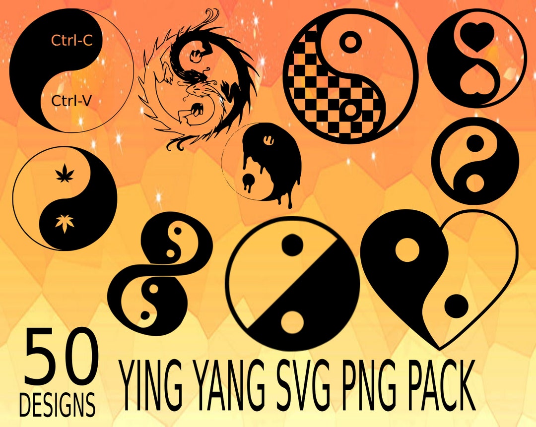Ying Yang SVG PNG Design Bundle Cricuit Design Pack Japan Symbols ...