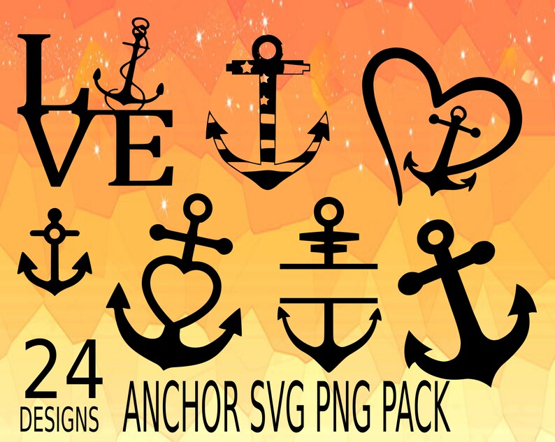 Anchors Vector SVG PNG Design Bundle Cricuit Design Pack - Etsy