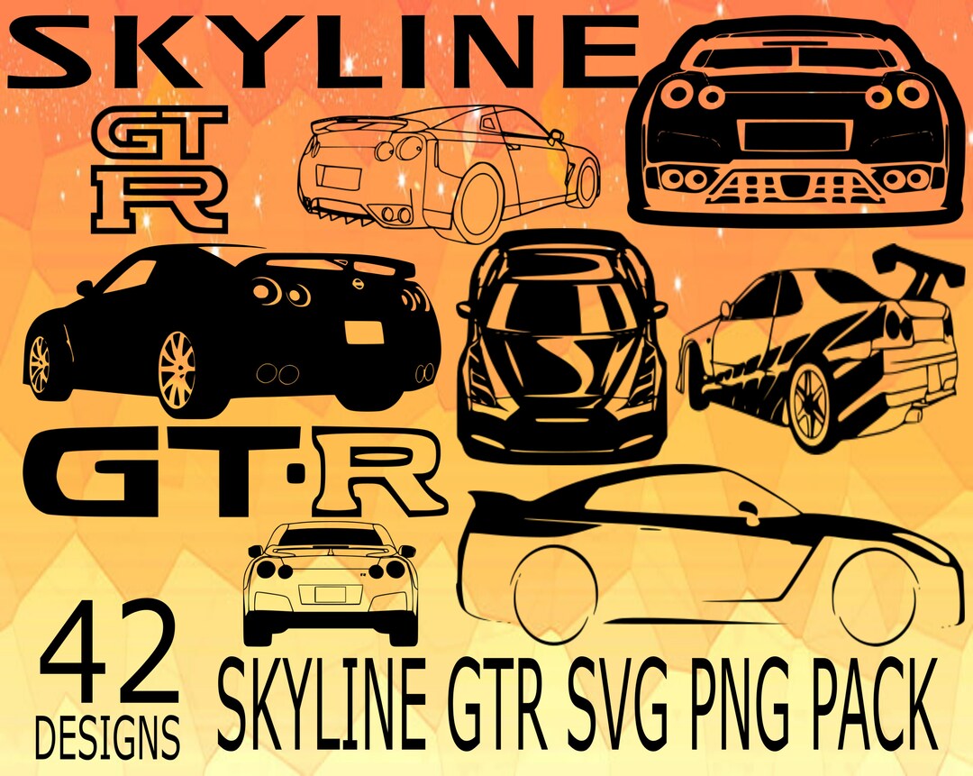 Skyline GTR Jdm SVG PNG Design Bundle Cricuit Design Pack Cricuit ...