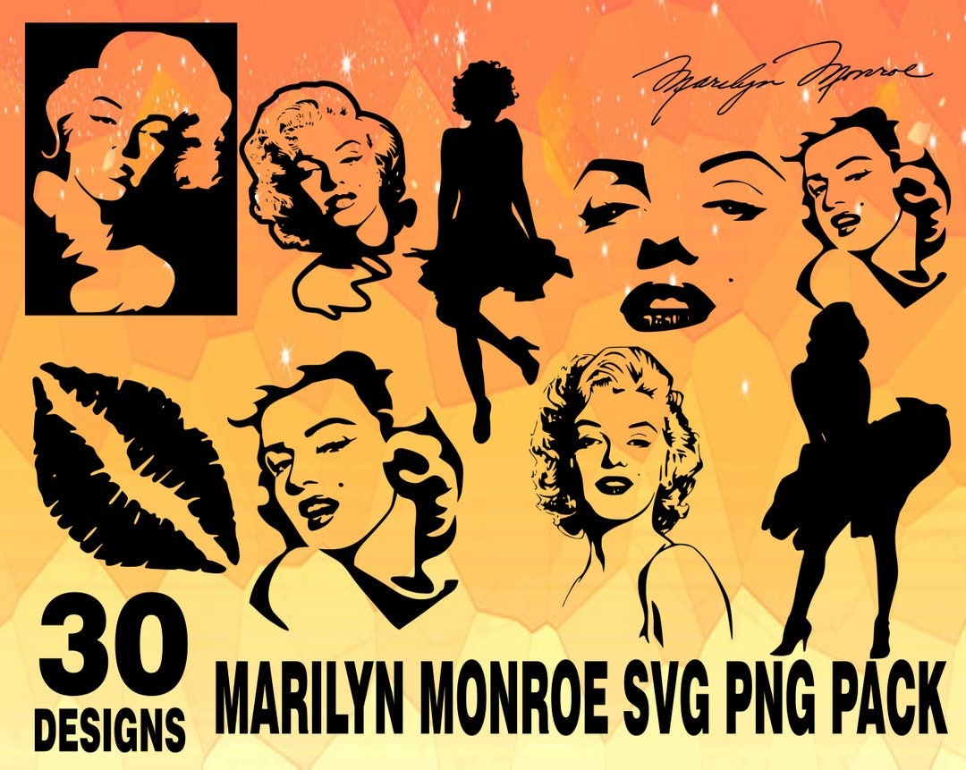Marilyn Monroe SVG PNG Design Bundle Stickers Design Pack Cricuit ...