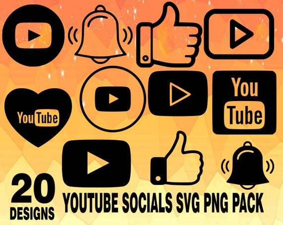 Icons for Youtube Stickers SVG PNG Design Bundle Cricuit - Etsy Canada