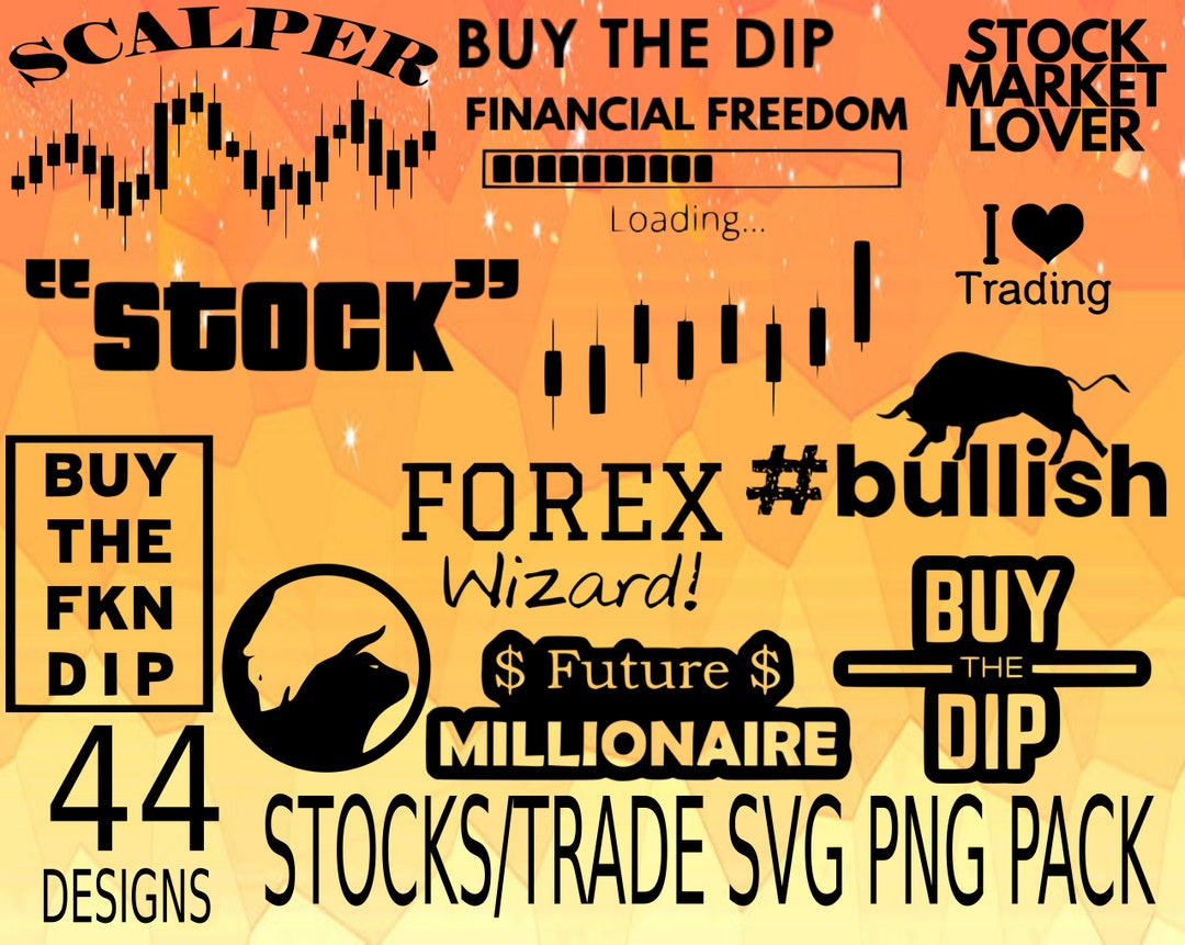 Stocks Trading Investing SVG PNG Design Bundle Cricuit Design Pack ...