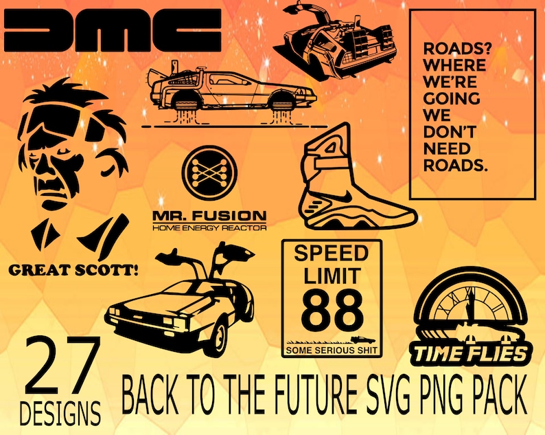 Designs Inspired From Back to the Future SVG PNG Design Bundle - Etsy