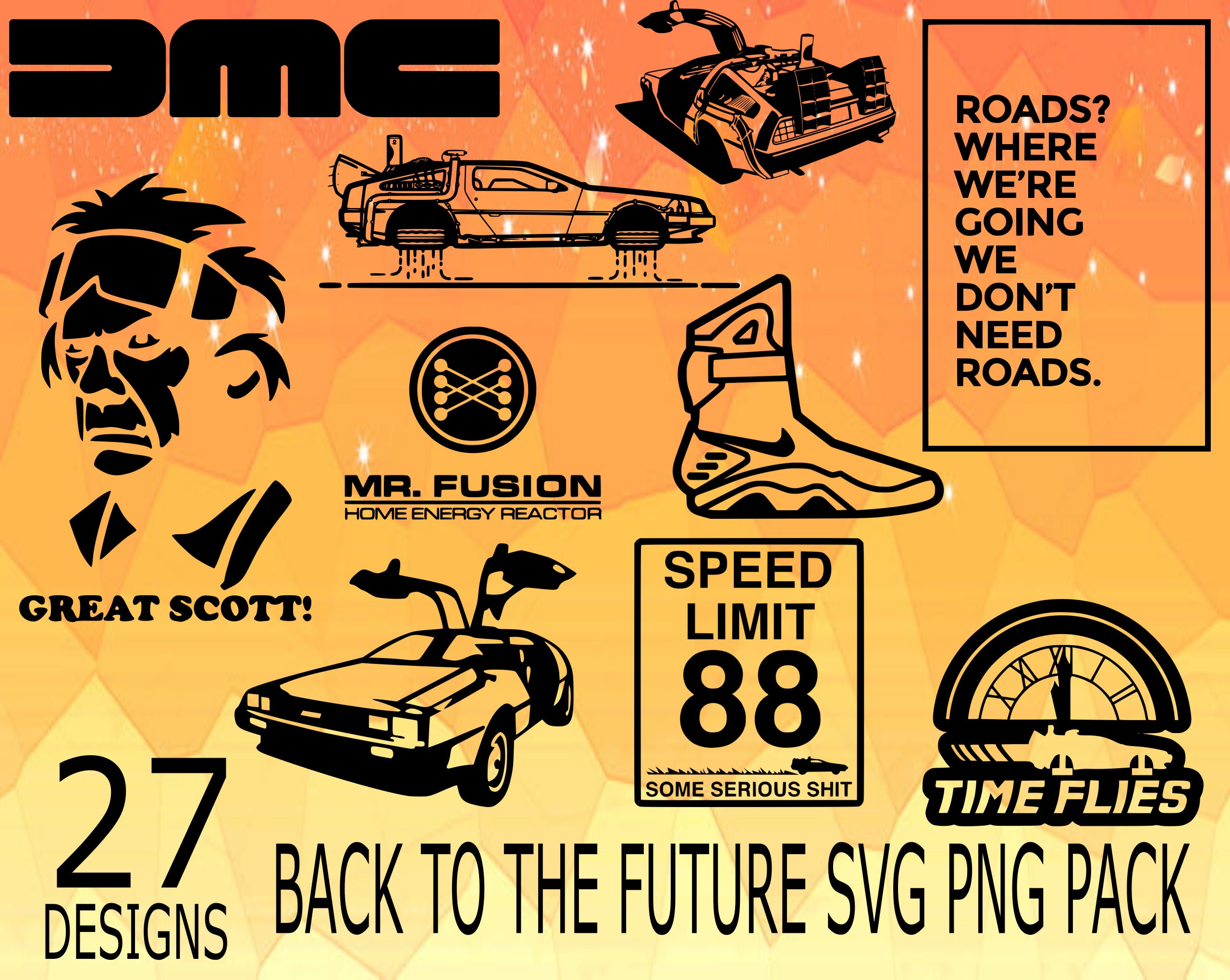 Designs inspired from Back To The Future SVG PNG Design bundle | Etsy Designs inspired from Back To The Future SVG PNG Design bundle | Etsy