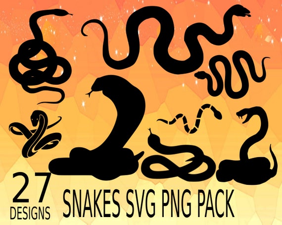 Snakes Pack SVG PNG Vector Pack Snake Svg Clipart Reptile - Etsy