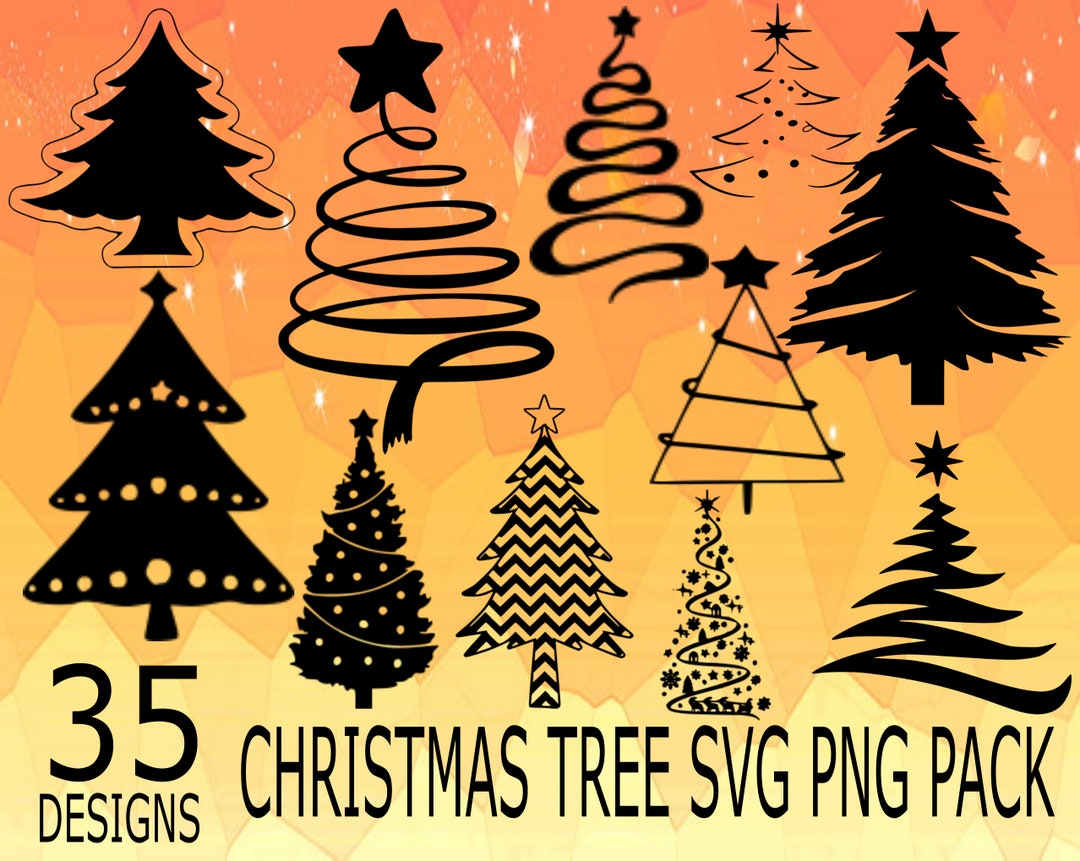 Christmas Trees SVG PNG Design Bundle Cricuit Design Pack Cricuit ...