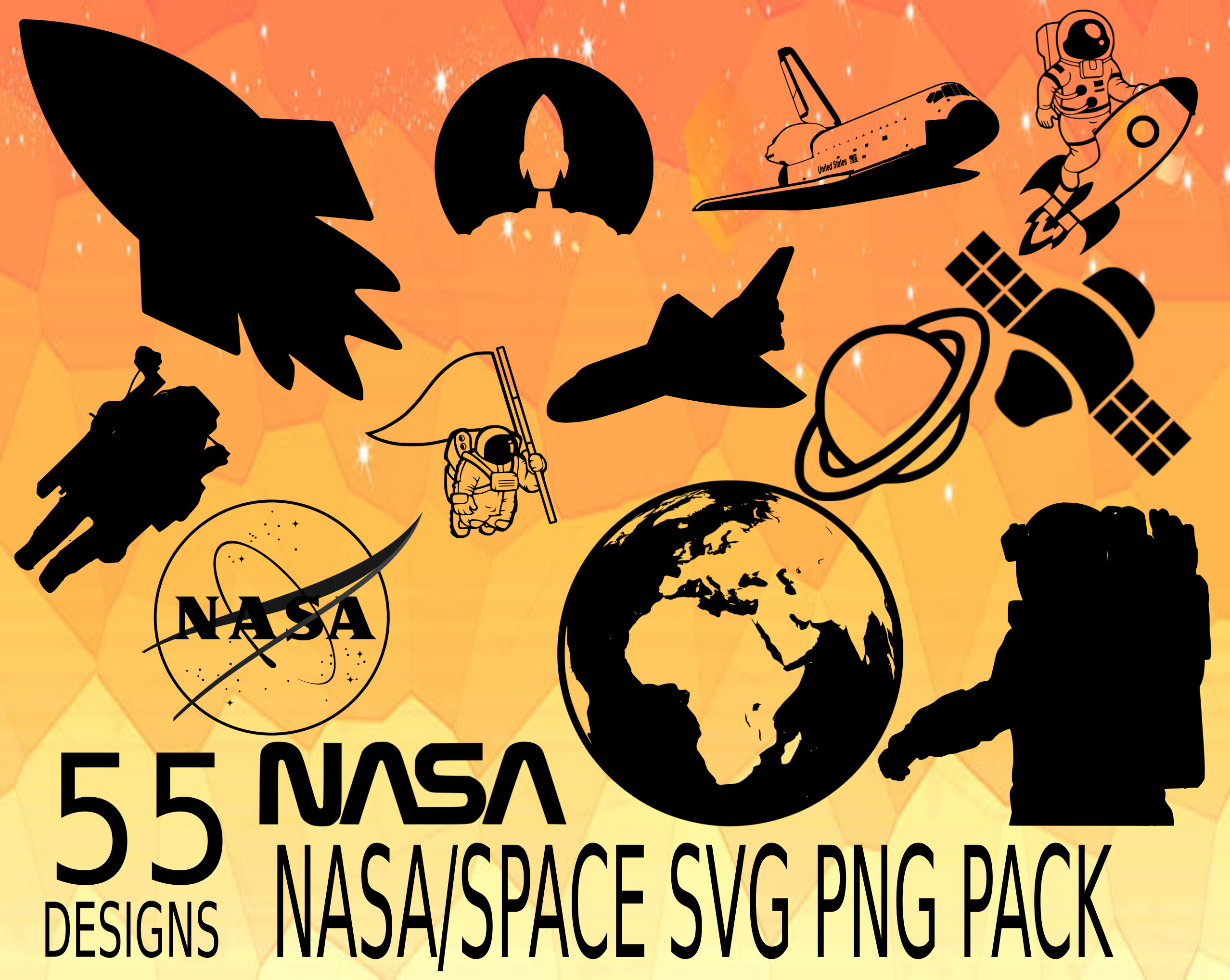 Nasa Space Agency SVG PNG Desing Bundles Svg Nasa Space - Etsy
