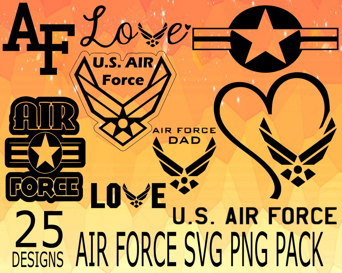 Airforce Cricuit SVG PNG Design Bundle Cricuit Design Pack - Etsy