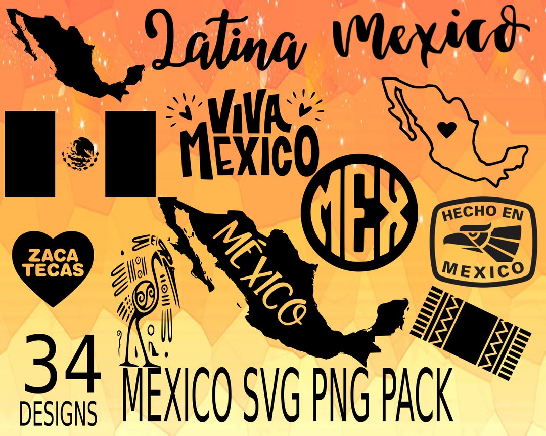 Mexico SVG PNG Design Bundle Cricuit Design Pack Cricuit Stencils ...