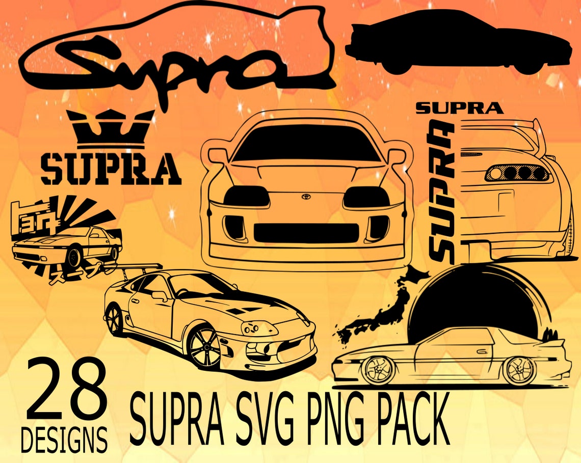 Supra SVG PNG Vector Pack Vector Pack Pro Jdm Car Supra Fast - Etsy
