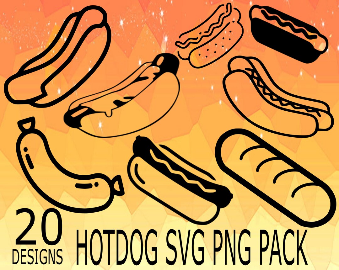 Hot Dogs SVG PNG Design Bundle Stickers Design Pack Cricuit - Etsy