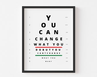 Eye Chart Quote | Etsy