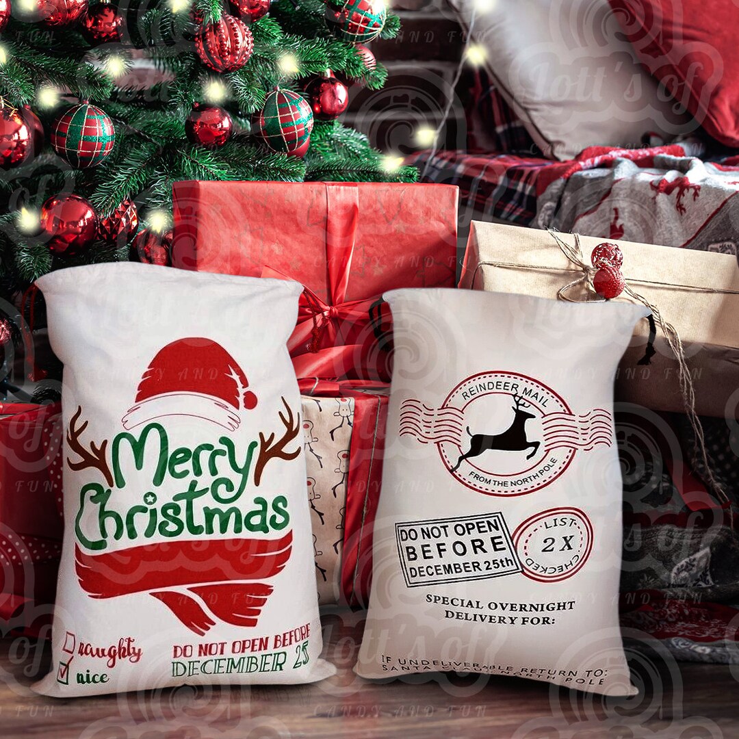 Christmas Large Santa Sack Gift Bag Special Delivery - Etsy