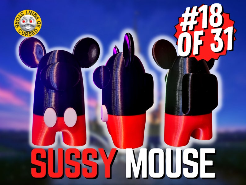Sussy Mouse 18 Mickey Mouse Disney Among Us Figure Disney | Etsy