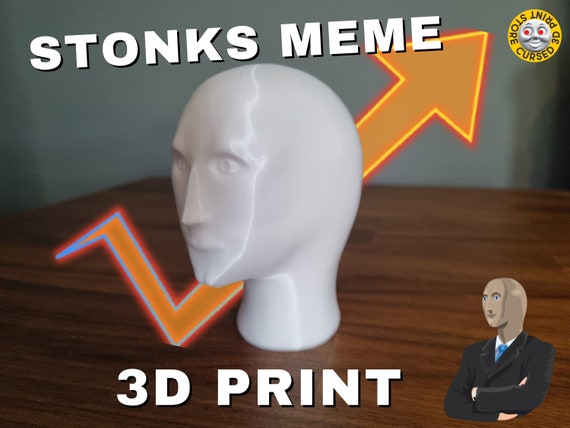 Stonks Meme Head Meme Gift Stonks Cursed Gift Funny - Etsy Finland