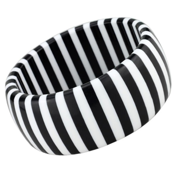 Black White Bangle - Etsy