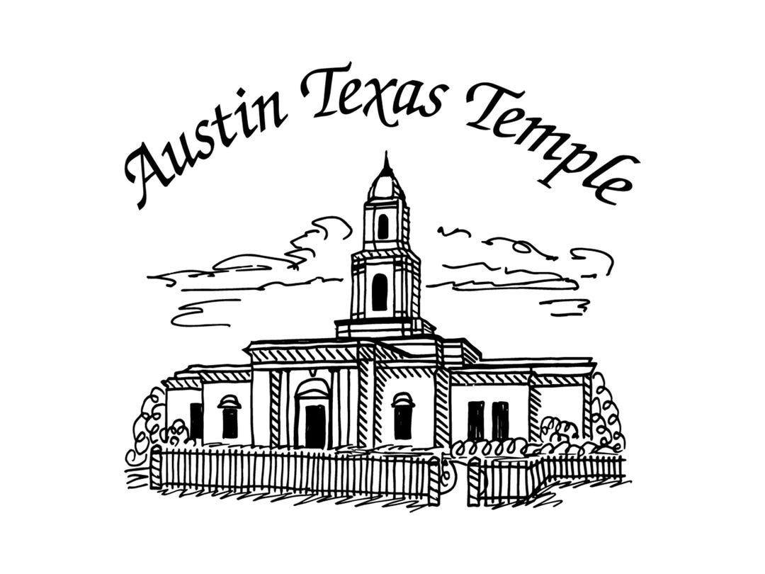 Austin Texas LDS Temple Hankie - Etsy