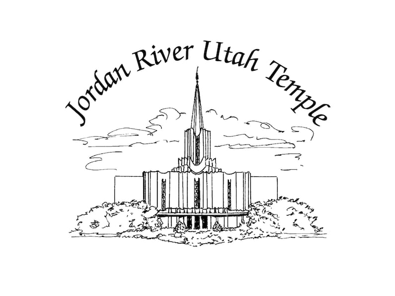 Jordan River Utah LDS Temple Hankie - Etsy