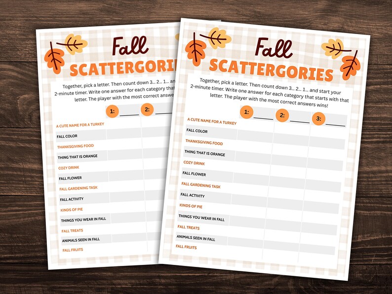 Fall Thanksgiving Games: Word Scramble, Maze (printable PDF) - Etsy