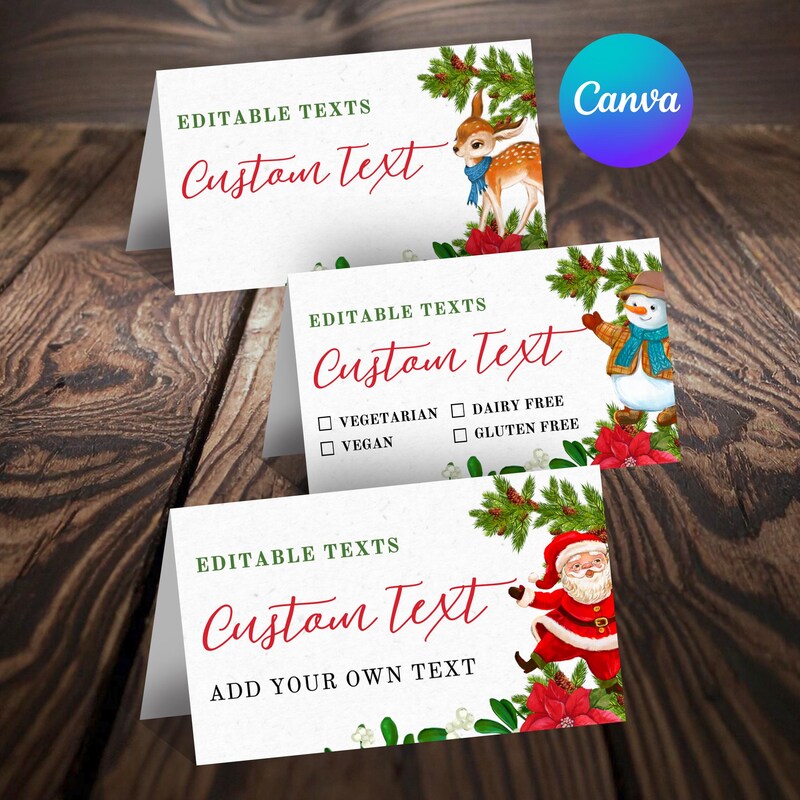 Vegan Christmas Card Cute - Etsy