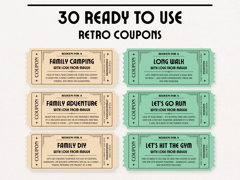 Editable Coupon Book Template: Tailored for Your Special Moments - Etsy