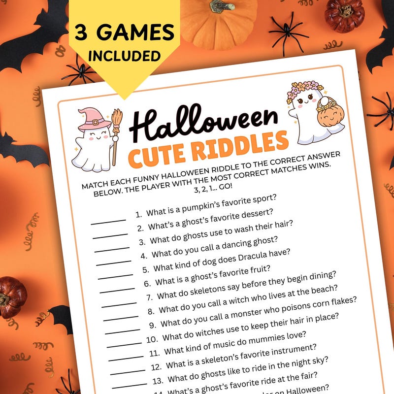 Funny Halloween Riddles - Etsy