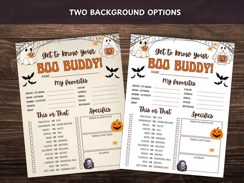 Halloween Questionnaire Editable, Boo Buddy Questionnaire, You Have ...