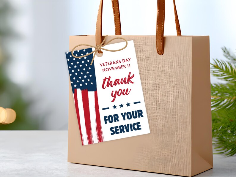 Veterans Day Gift Tags Printable Bundle: Thank You for Your Service ...