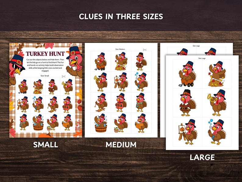 Thanksgiving Turkey Hunt Game, Printable Scavenger Hunt (PDF Digital ...