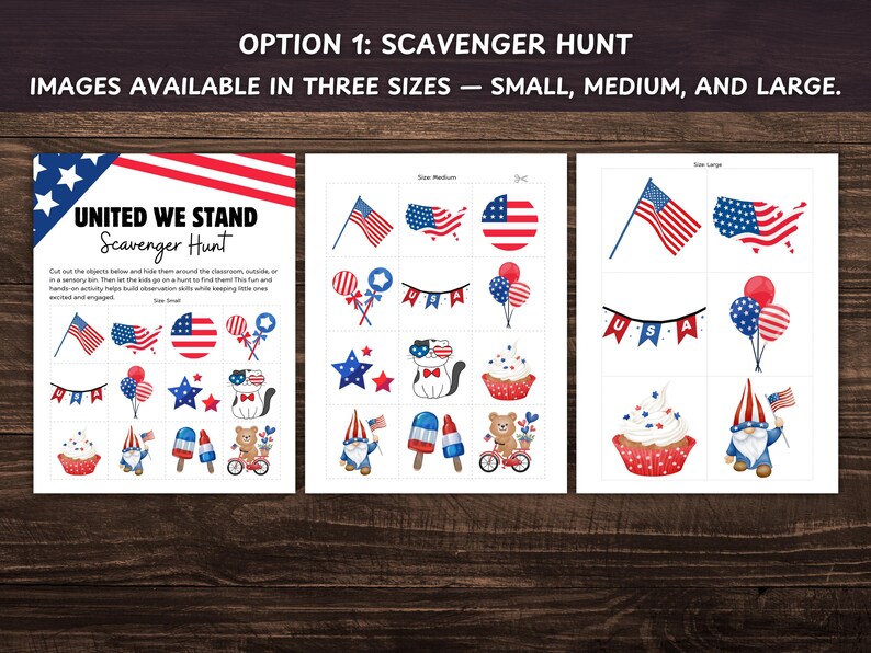 Patriotic Scavenger Hunt Game, Kids Holiday Activity (PDF Pattern) - Etsy