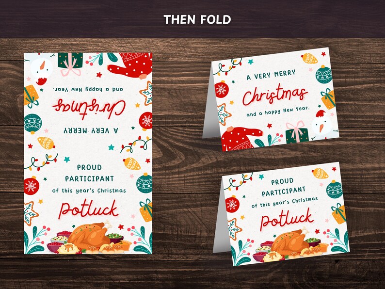 Christmas Potluck Invitation Bundle, Editable Festive Printables ...