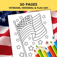 4th of July Christian Activity Coloring Painting Pages (two) Flag ...