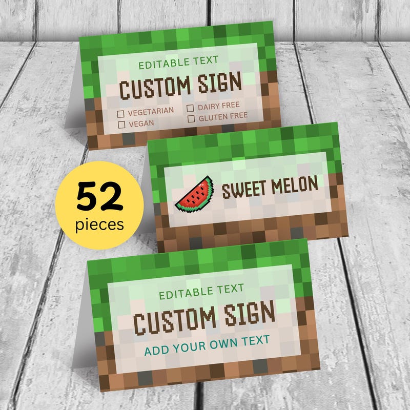 Paper Buffet Labels - Etsy