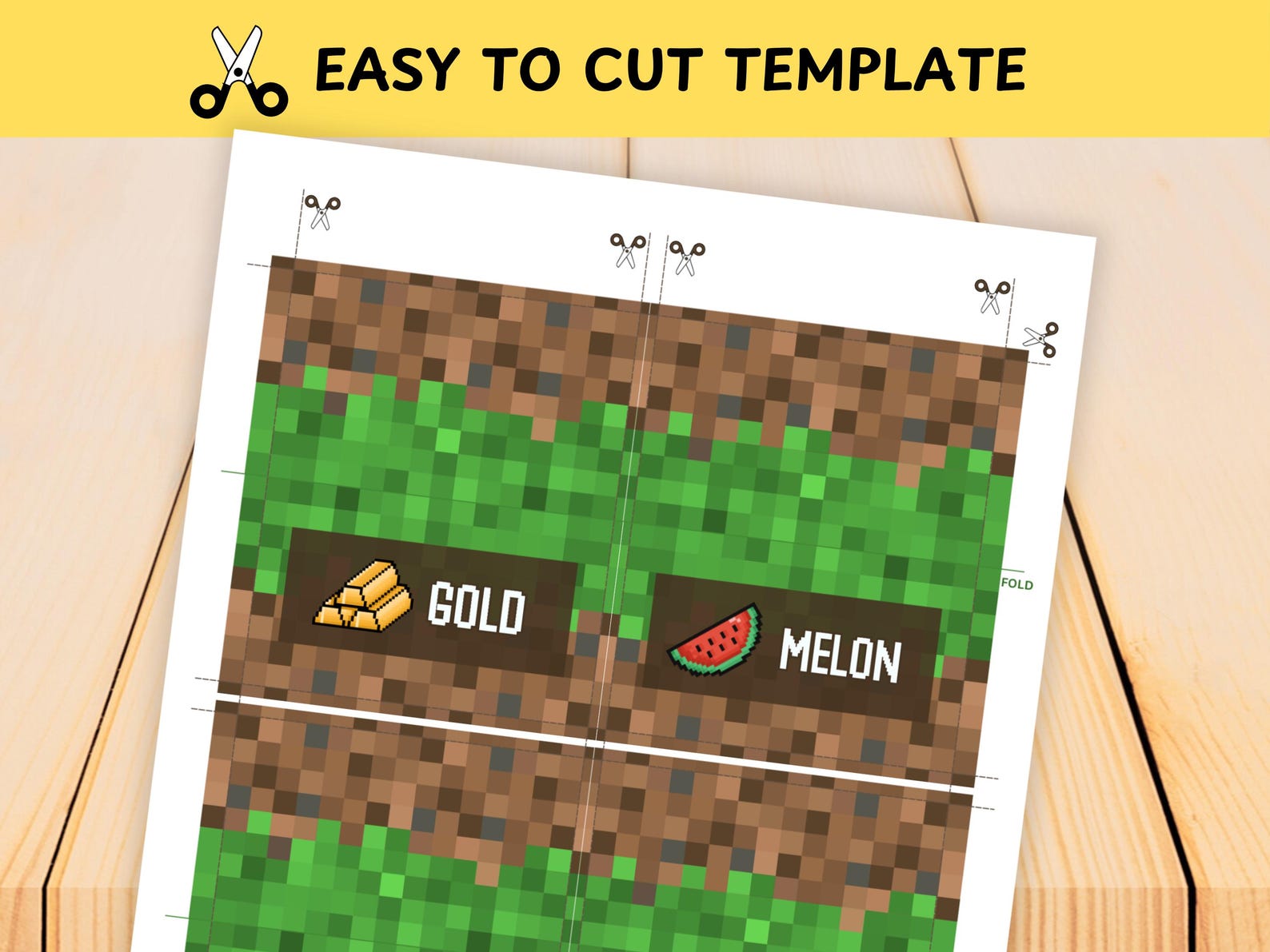 Mine Gaming Food Labels Party Bundle, Printable Editable Canva - Etsy