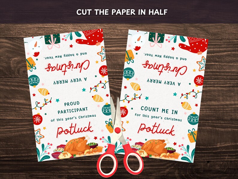 Christmas Potluck Invitation Bundle, Editable Festive Printables ...