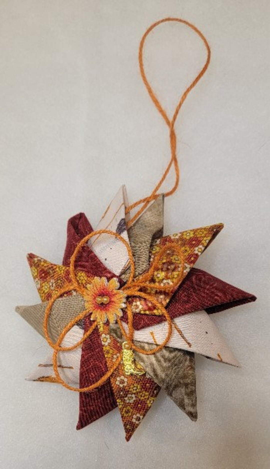Orange Bones and Arrows Quilted Pinwheel Ornament (AU20) - Etsy