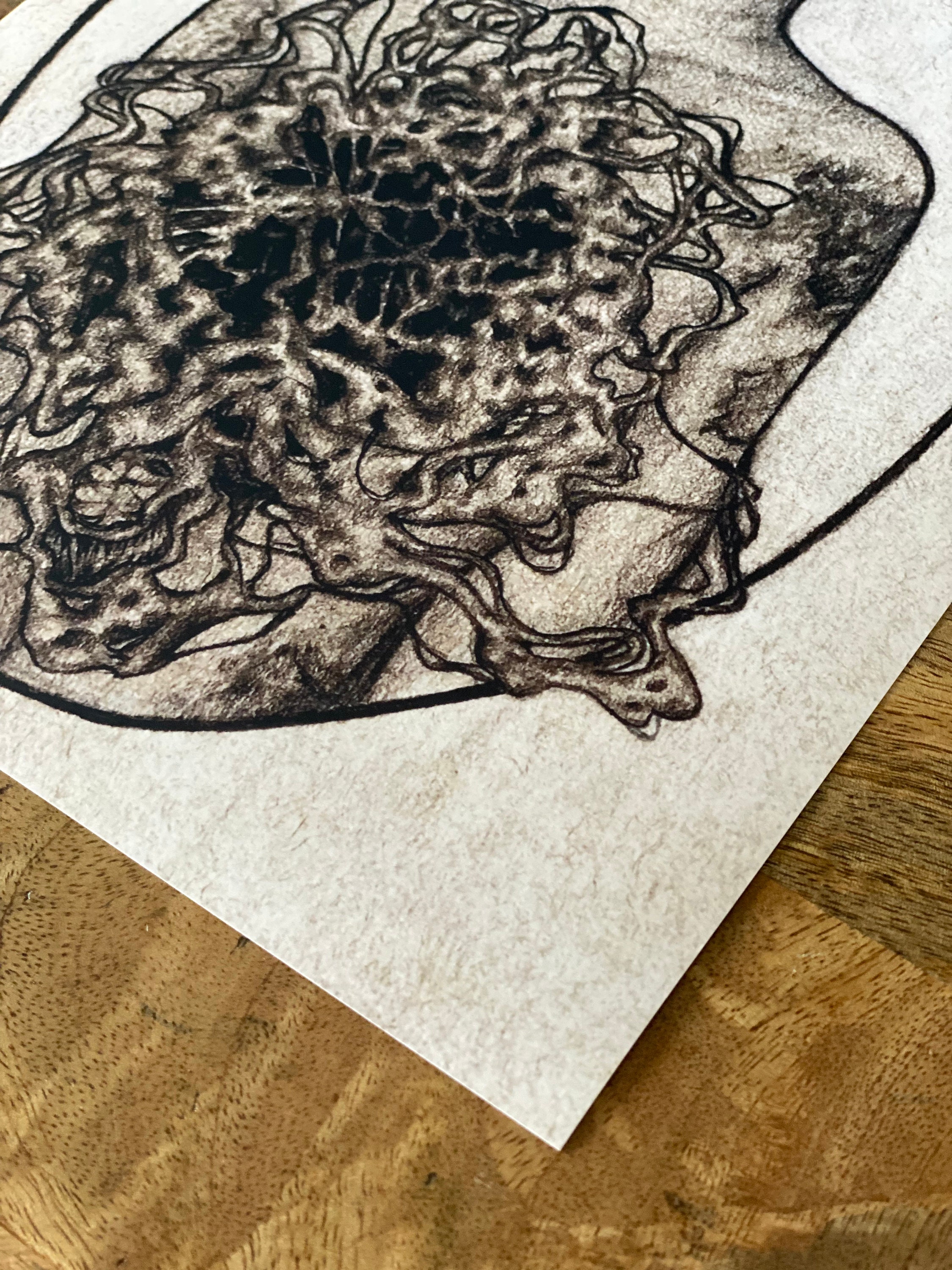 Ache / Horror Art / Surreal Art / Creepy Portrait / Graphite - Etsy