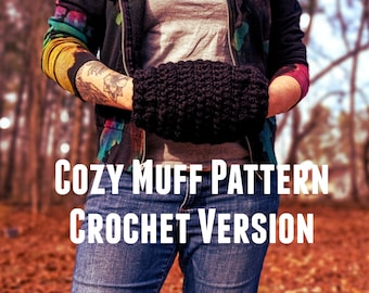 PATTERN: Easy Crochet Hand Muff Warmer Pattern, Warm Winter Hand Muff ...