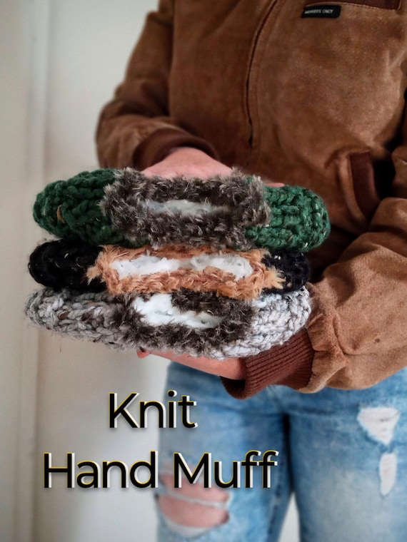 Hand Muff Knitting Pattern Easy Hand Warmer Knitting Pattern Sales