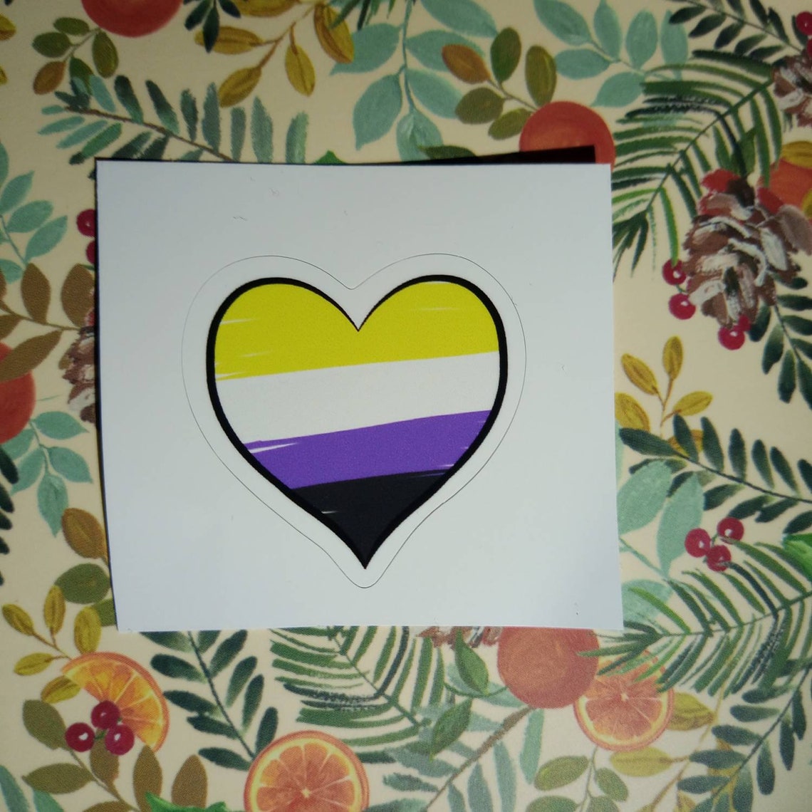 LGBTQ Non-binary Pride Flag Heart Shaped Sticker | Etsy LGBTQ Non-binary Pride Flag Heart Shaped Sticker | Etsy