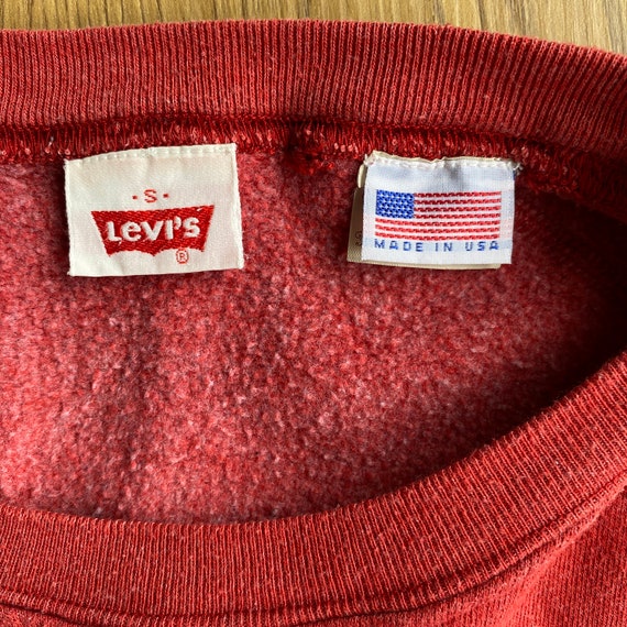 LVC Levis Vintage Clothing Red Crewneck Sweatshirt, M… - Gem