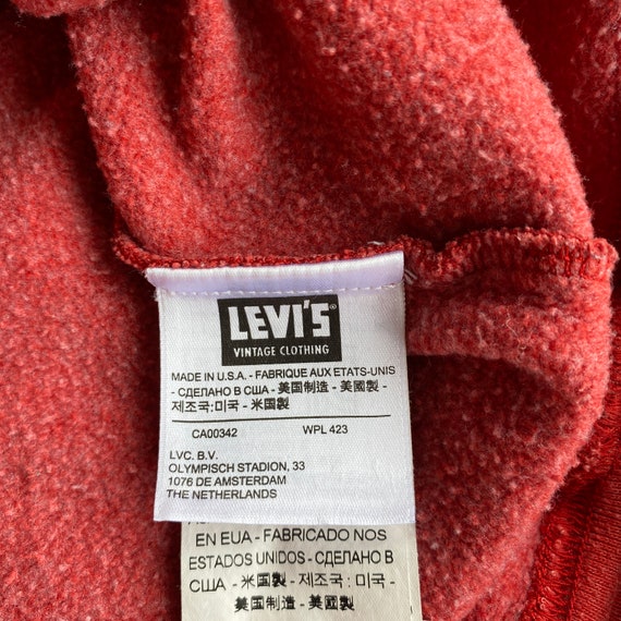 LVC Levis Vintage Clothing Red Crewneck Sweatshirt, M… - Gem